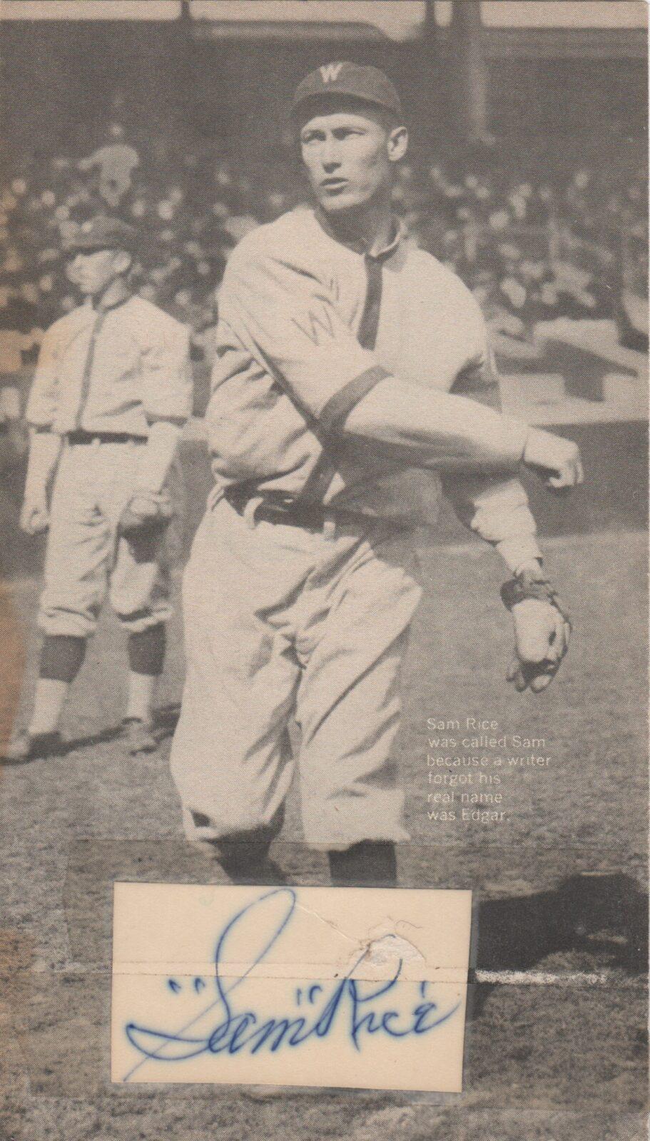 Sam Rice - Cooperstown Expert